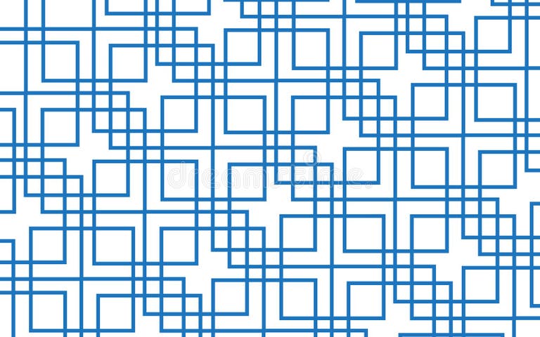 Blue Line Square Geometric Shapes Abstract Pattern Vector Background ...