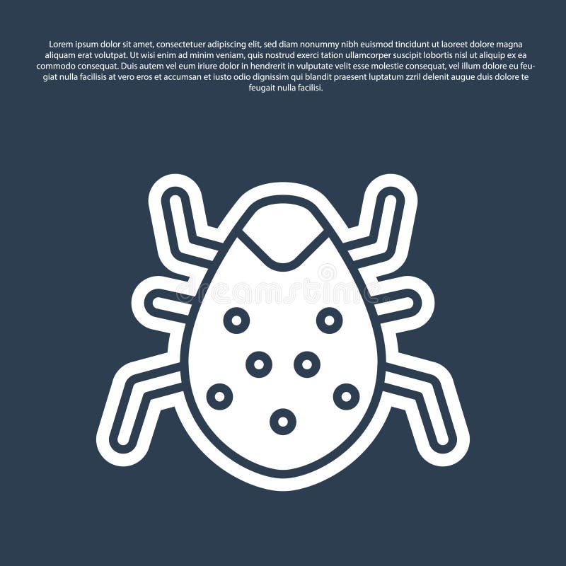 Blue Line System Bug Concept Icon Isolated on Blue Background. Code Bug ...