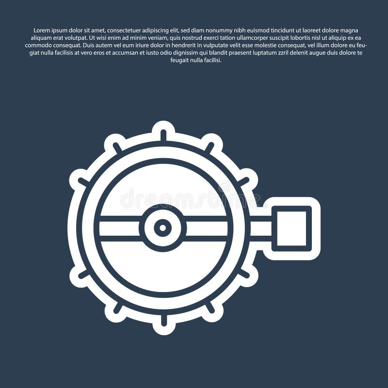 Blue Line Trap Hunting Icon Isolated on Blue Background. Vector Stock ...