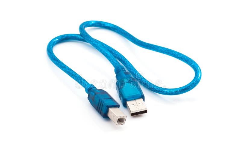 Blue line USB cable stock image. Image of electronic - 33381965