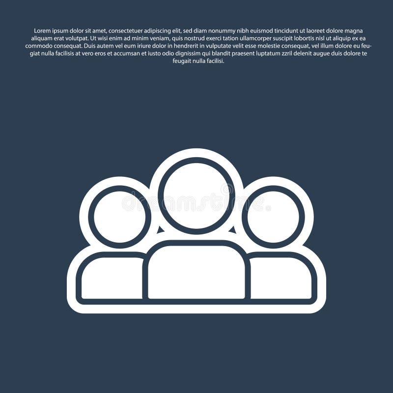 Line Users Group Icon Isolated on White Background. Group of People ...