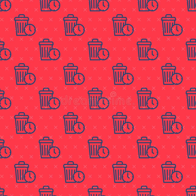 Garbage Bin Pattern Seamless Blue Stock Illustrations – 560 Garbage Bin ...