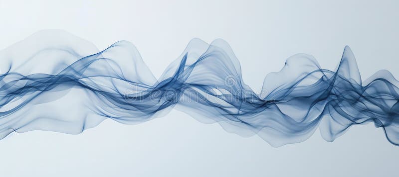 Blue Line Wave Motion Background, Curve Stock Illustration ...