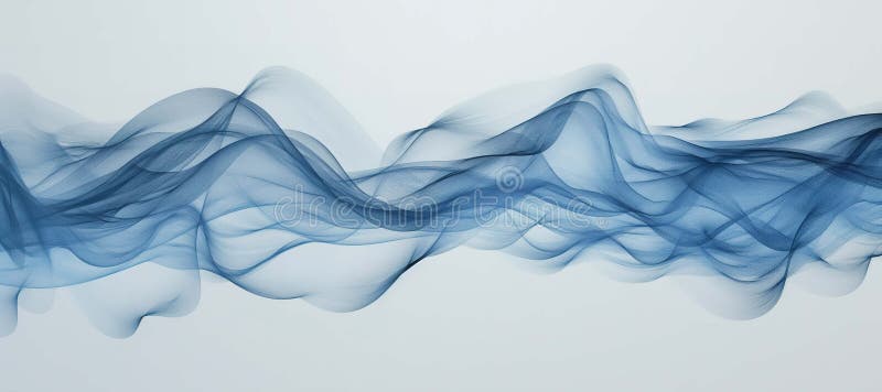Blue Line Wave Motion Background, Curve Stock Illustration ...
