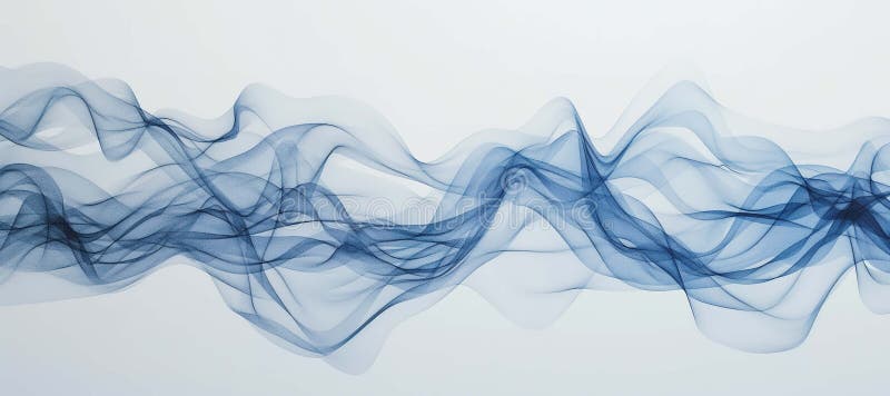Blue Line Wave Motion Background, Curve Stock Illustration ...