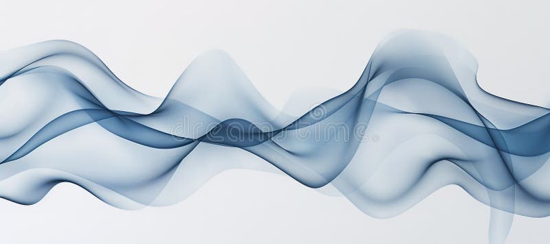 Blue Line Wave Motion Background, Curve Stock Illustration ...