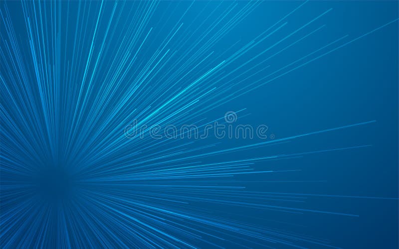 Blue Linear Rays Abstract Geometric Tech Background Stock Vector ...