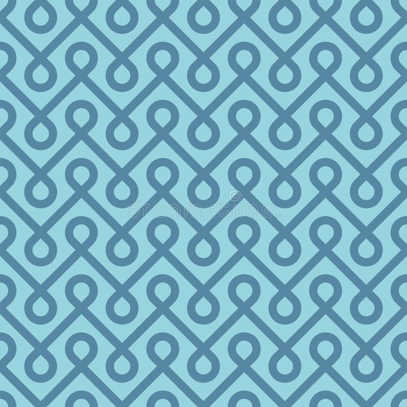 Blue Linear Weaved Seamless Pattern. Stock Vector - Illustration of ...