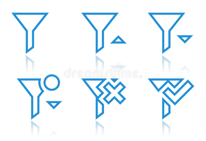 Filter icons stock vector. Illustration of pictogram - 44018451