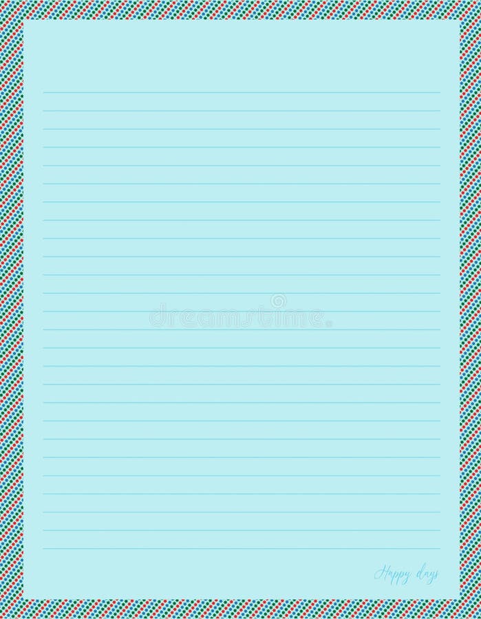 Blue lined notebook paper stock vector. Illustration of empty - 384685722