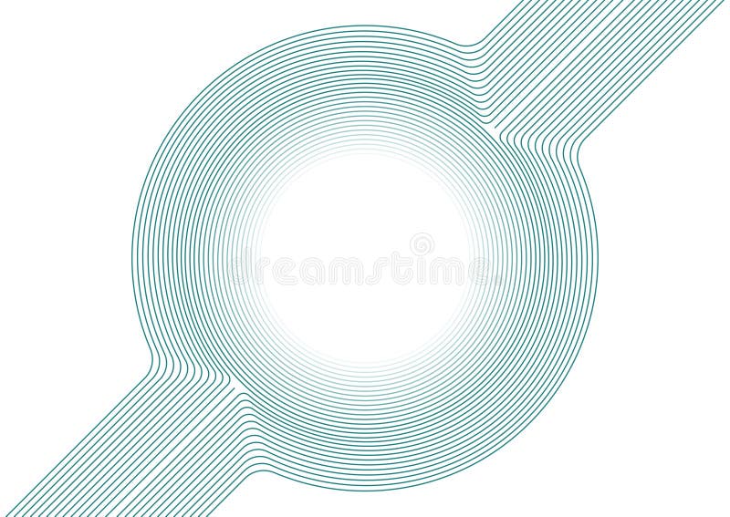 Blue Lines Circles Abstract Futuristic Tech Background Stock Image ...