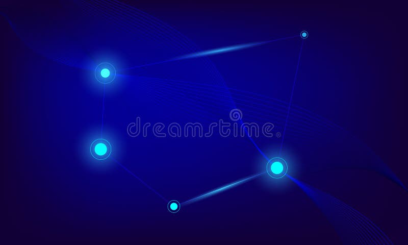 Blue Lines Connection with Lines Wave Curves Technology Abstract ...