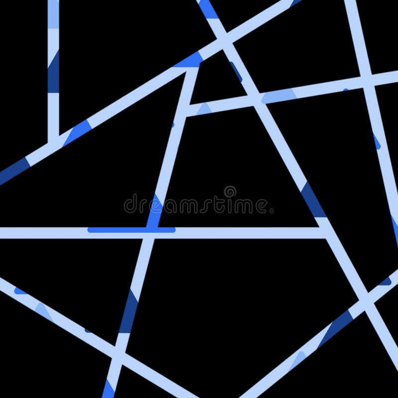 Abstract Blue Lines Design on Black Background Stock Illustration ...
