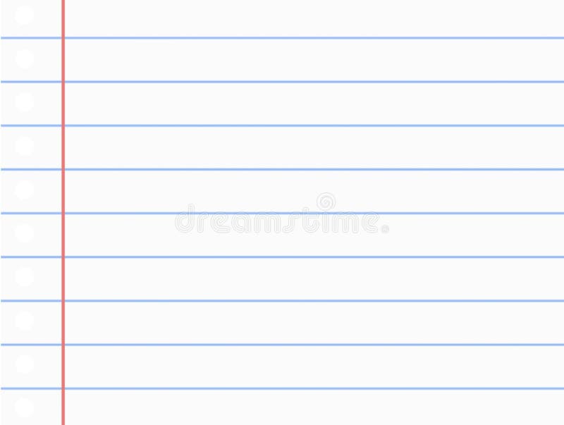 Blue Lines on the Page Note Paper To Record Messages Stock Illustration ...