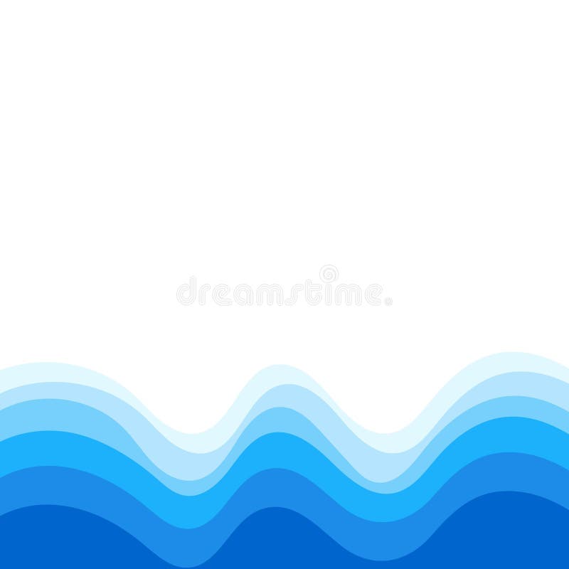 Blue Lines Waves Gradient Decorative Frame, Vector Design Template ...