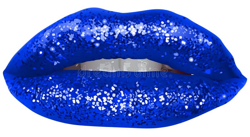 Blue Lips stock illustration. Illustration of gloss, lady - 612240