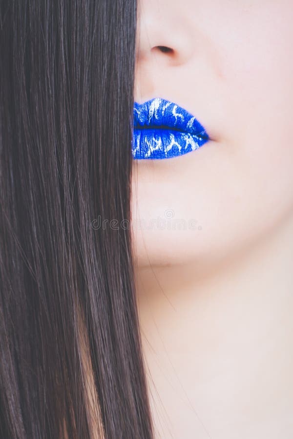 Blue Lipstick Picture. Image: 111685570
