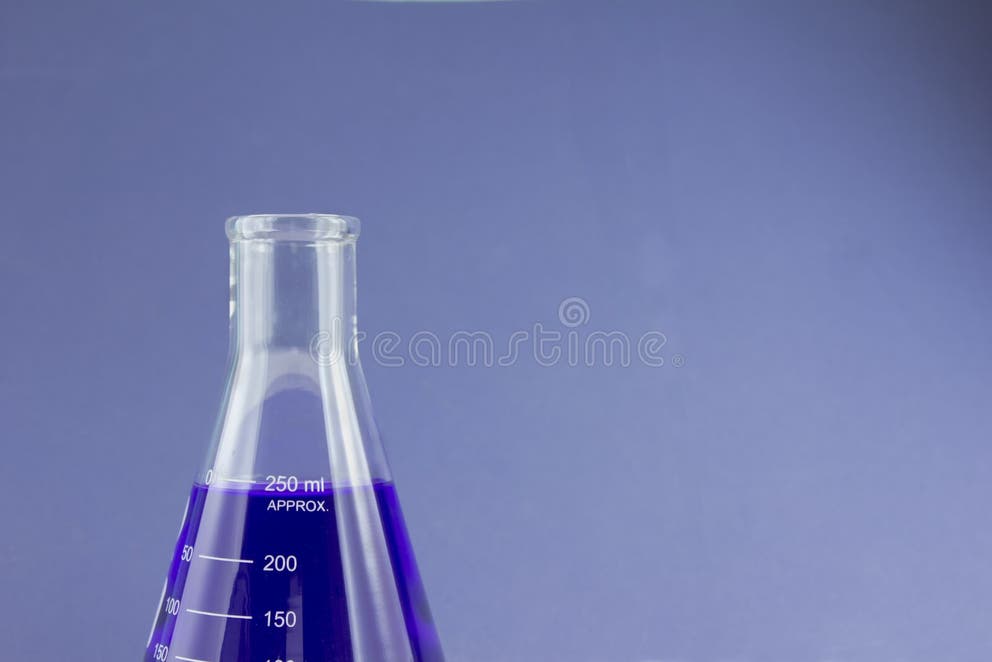 Blue liquid in beaker stock photo. Image of beaker, fluid - 21509362