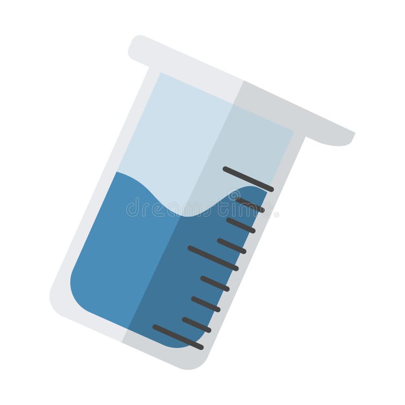 Blue Liquid Beaker Icon. Vector Stock Vector - Illustration of beaker ...