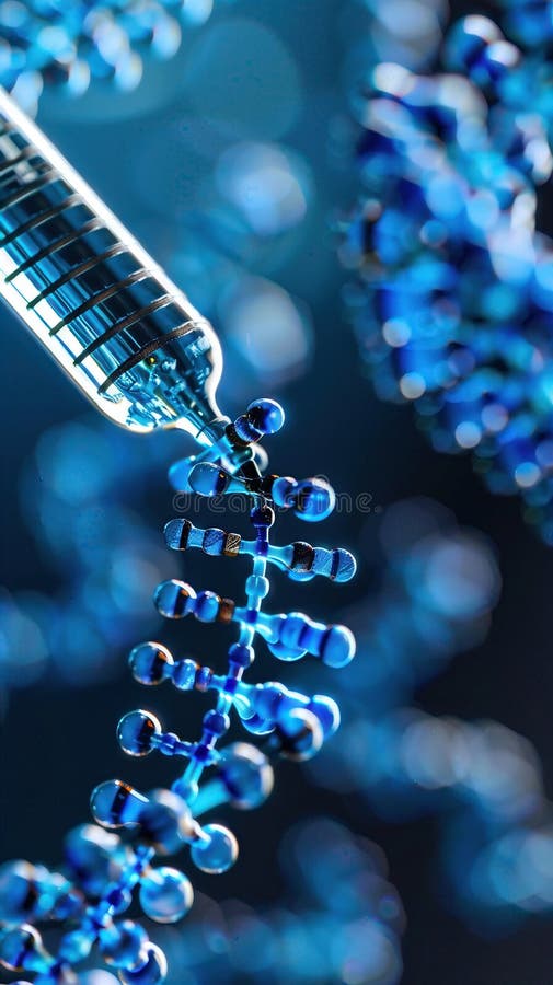 A Blue Liquid is Being Injected into a Blue Object Stock Illustration ...