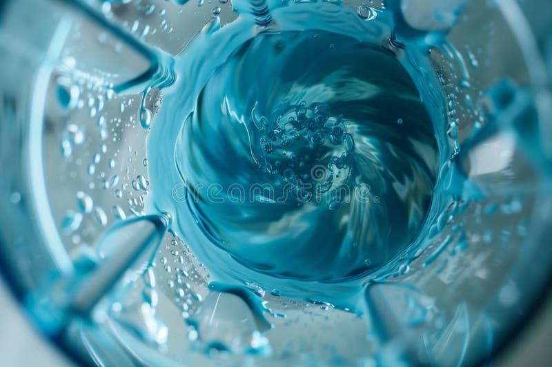 Blue Liquid in a Blender Creating Vortex Stock Image - Image of motion ...