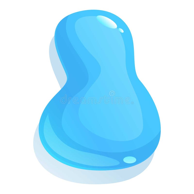 Blue Liquid Blob Splashing and Forming an Abstract Shape Stock ...