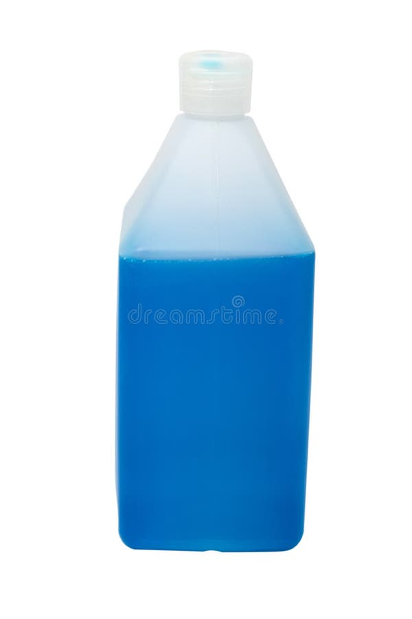 Blue Liquid in the Canister Isolated on White Stock Photo - Image of ...