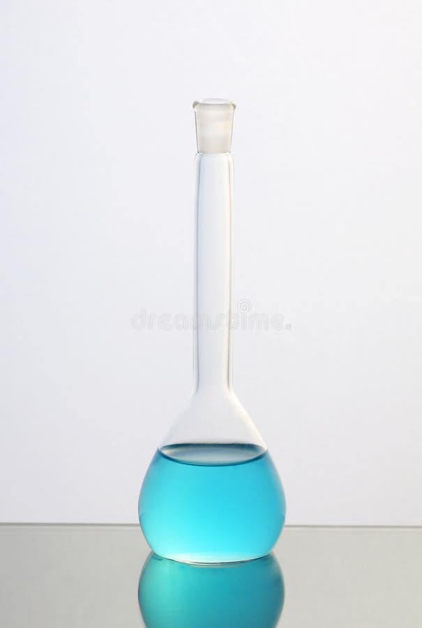 Blue Liquid in Chemical Bottle Stock Image - Image of recipe, blue ...