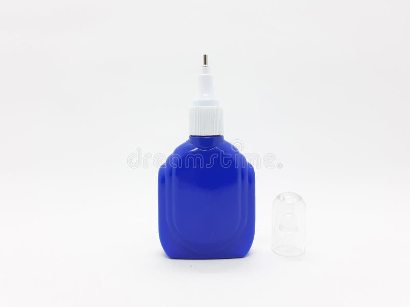 Blue Liquid Correction Writing Pen in White Isolated Background 01 ...