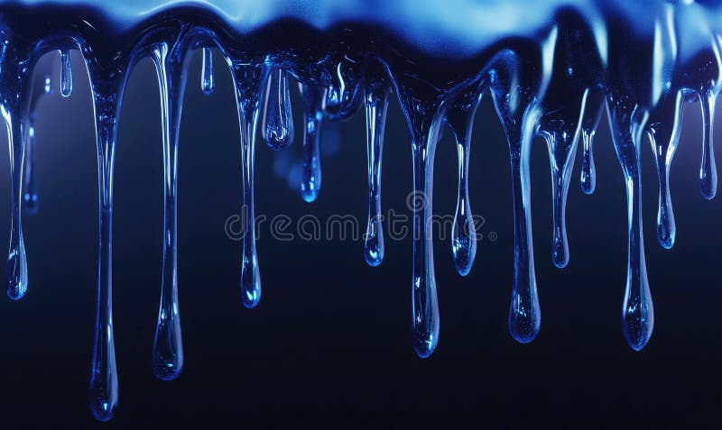 Blue Liquid Dripping from a Surface Stock Illustration - Illustration ...