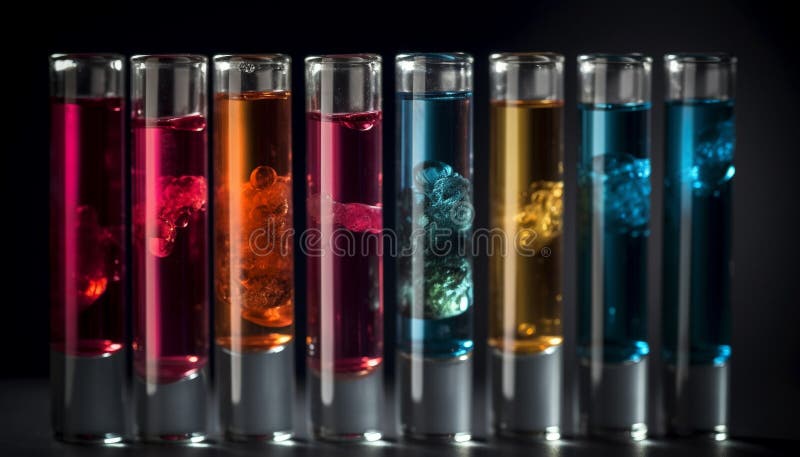 Blue Liquid Drop Illuminates Shiny Glass in Scientific Experiment ...