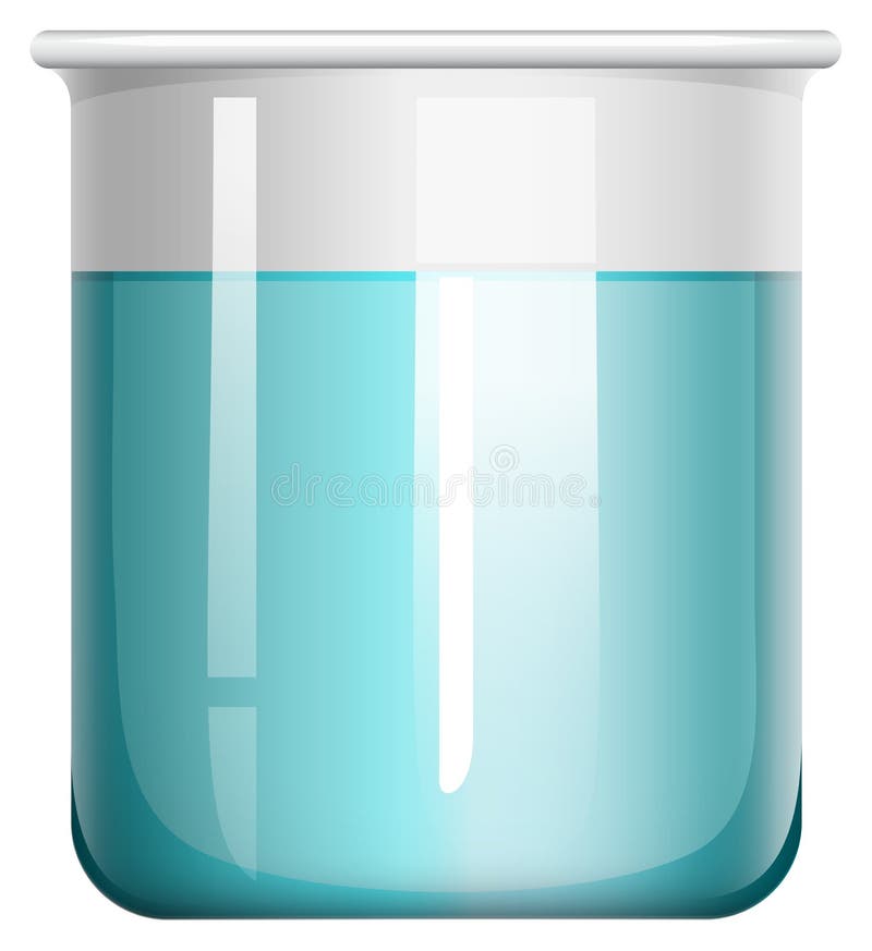 Glass Beaker with Water Vector Stock Vector - Illustration of liquid ...