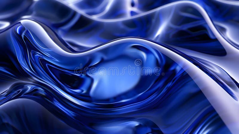 Blue Liquid Glass Fluid Abstract Background Stock Illustration ...