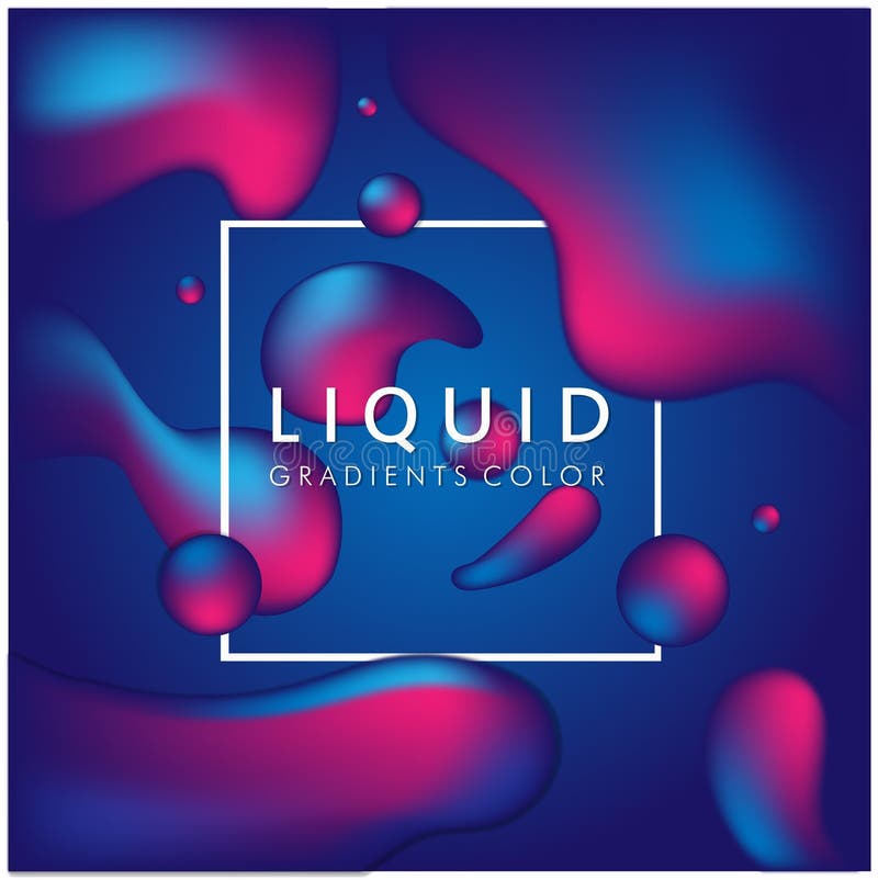 Blue Liquid Gradient Color Background Stock Vector - Illustration of ...