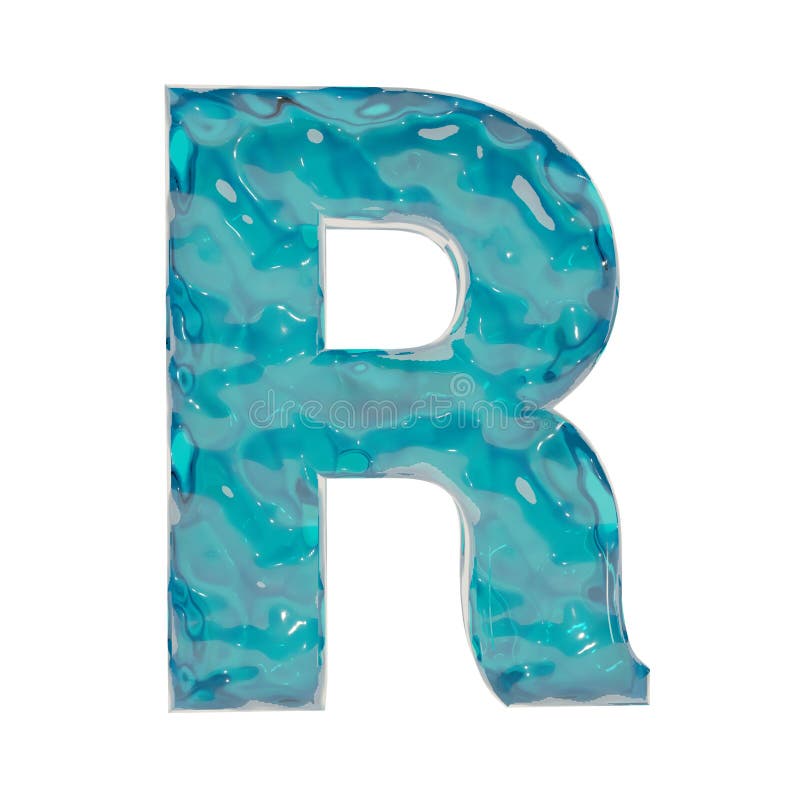 Blue Liquid Letter R stock illustration. Illustration of dollar - 125725221