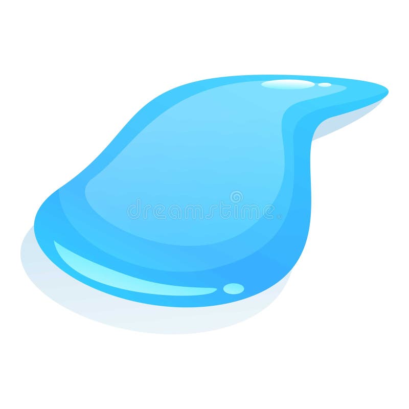 Blue Liquid Puddle Flowing on the Ground Stock Vector - Illustration of ...