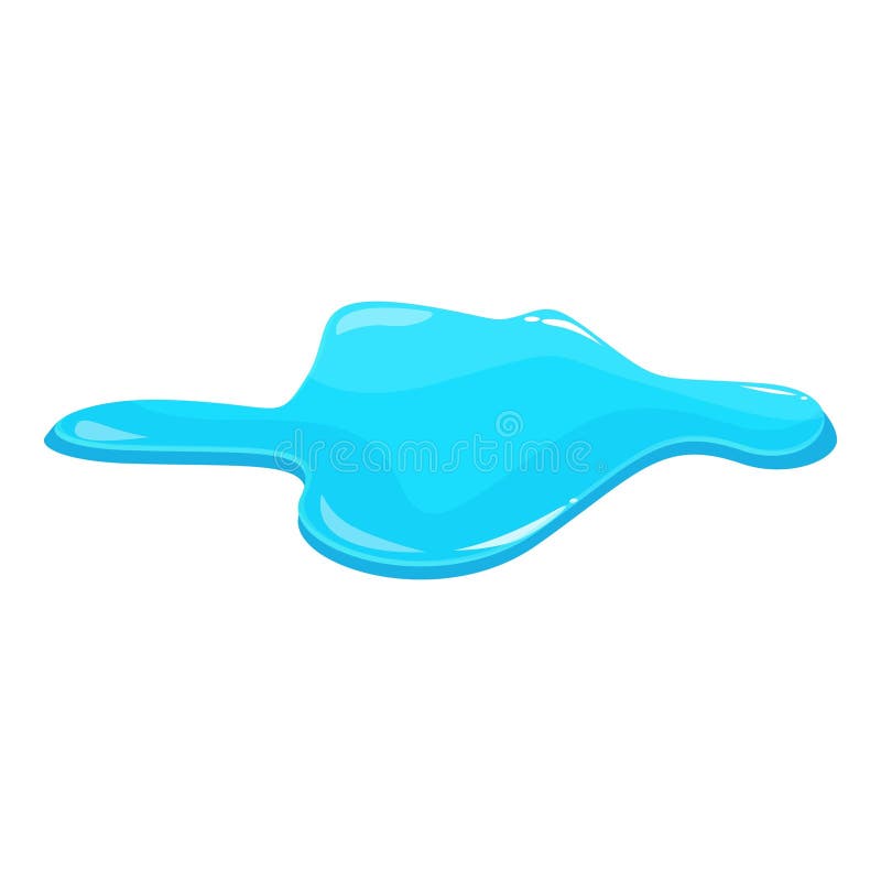 Blue Liquid Puddle Splashing on the Ground Stock Vector - Illustration ...