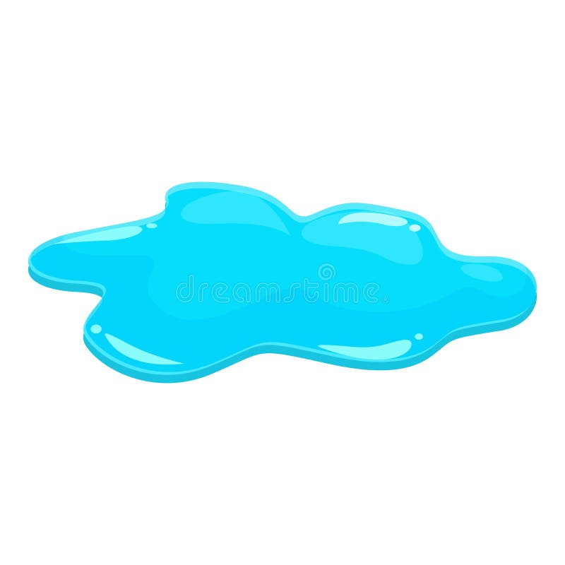 Blue Liquid Puddle Splashing on the Ground Illustration Stock ...
