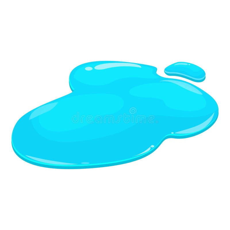 Blue Liquid Puddle Spreading on the Ground Stock Illustration ...