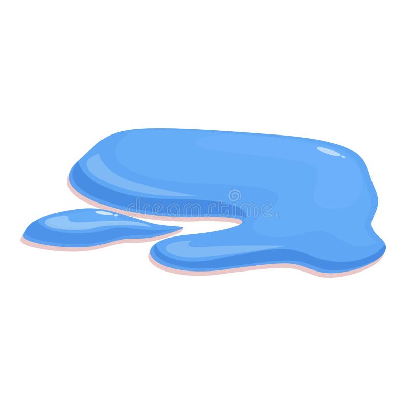 Blue Liquid Puddle Spreading on the Ground Stock Illustration ...