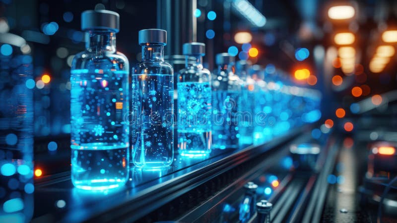 Blue Liquid in Science Experiment Bottle Flasks for Science in ...