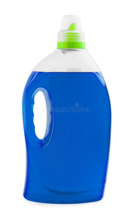 Blue Liquid Soap or Detergent in a Plastic Bottle Stock Photo - Image ...