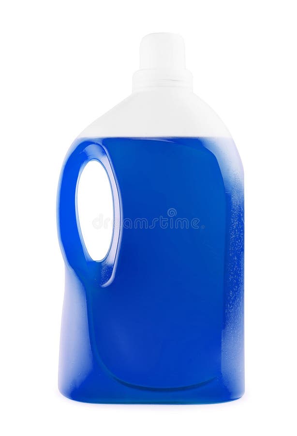 Blue Liquid Soap or Detergent in a Plastic Bottle Stock Photo - Image ...