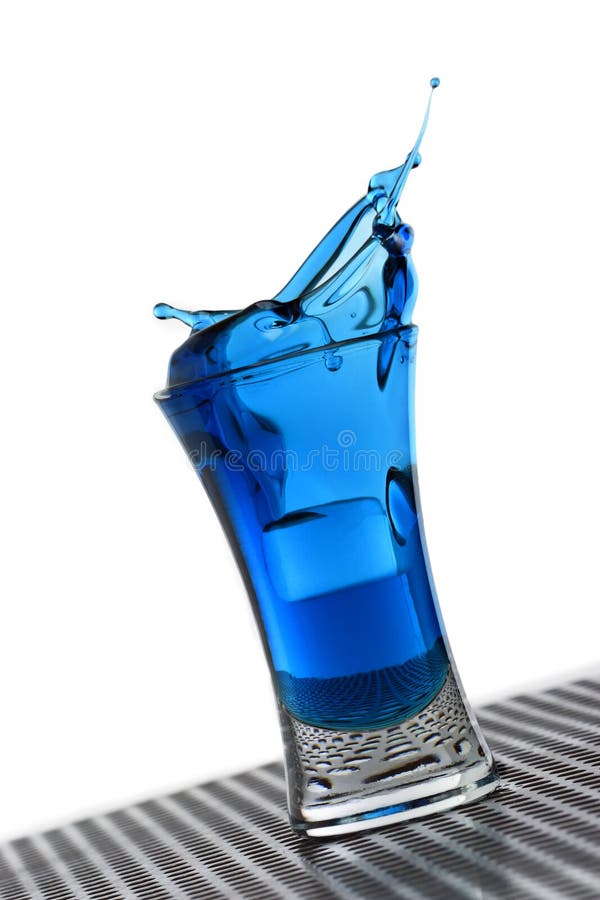 Blue Liquid Splash stock photo. Image of tropical, refreshment - 14073070
