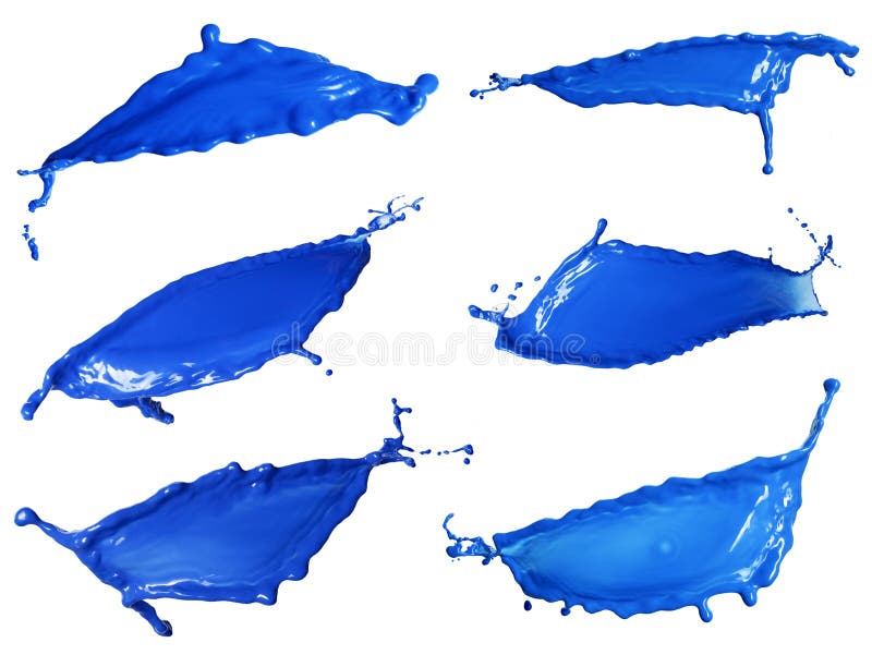 Blue Liquid Splash Isolated on White Backgraound Stock Image - Image of ...