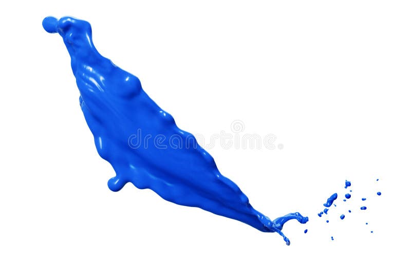 Dark Blue Liquid Splash Isolated on White Background Stock Image ...
