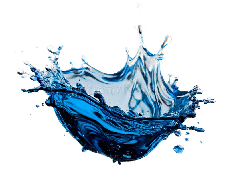 Blue Liquid Splash in Mid-Air – Abstract Fluid Motion Stock ...