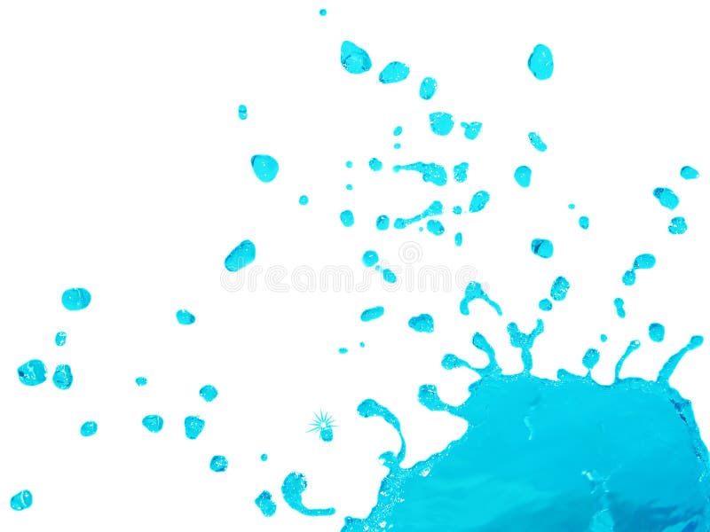 Blue Liquid Splashing and Falling Stock Image - Image of pouring, shape ...