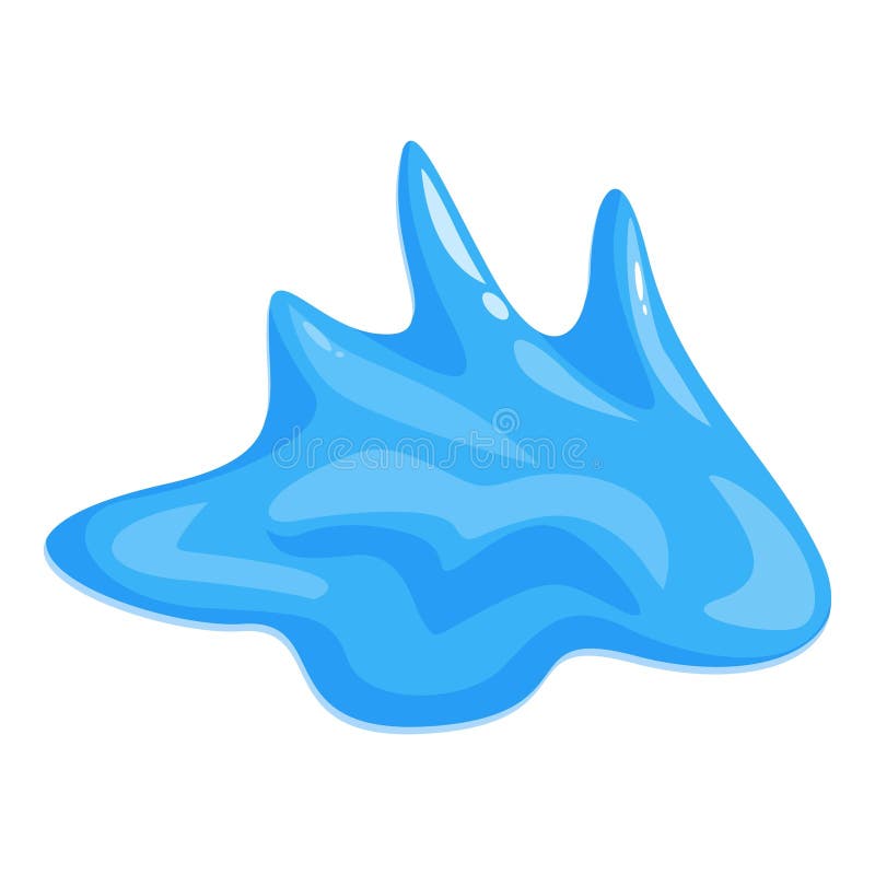 Blue Liquid Splashing with Three Spikes Forming Stock Vector ...