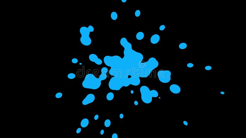 Blue Liquid Splashing Water Drop Abstract Motion Animation. Stock ...